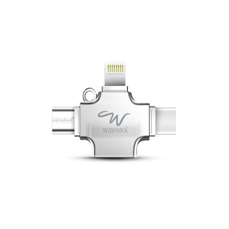 Wayona Pendrive Connector OTG Adapter with Lightning, Type C, Micro USB ...